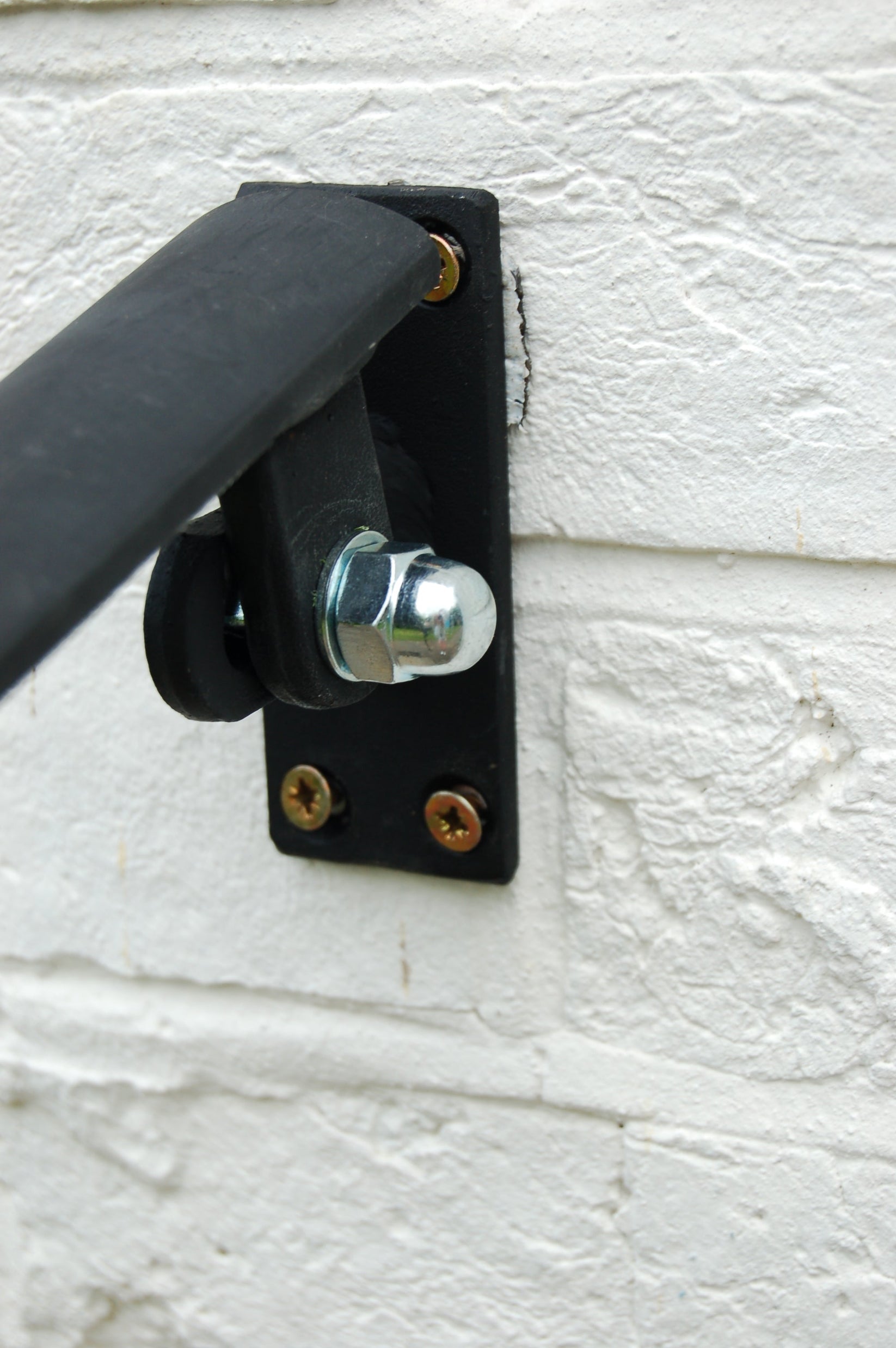 Wrought Iron Style Exterior Handrail Railing With One Bolt Down Post ...