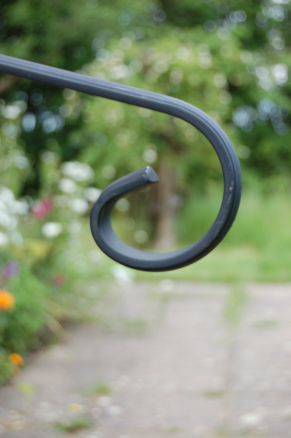 Wrought Iron Style Handrail on Two Pivoting Bolt Down Posts - Amon - 1 ...