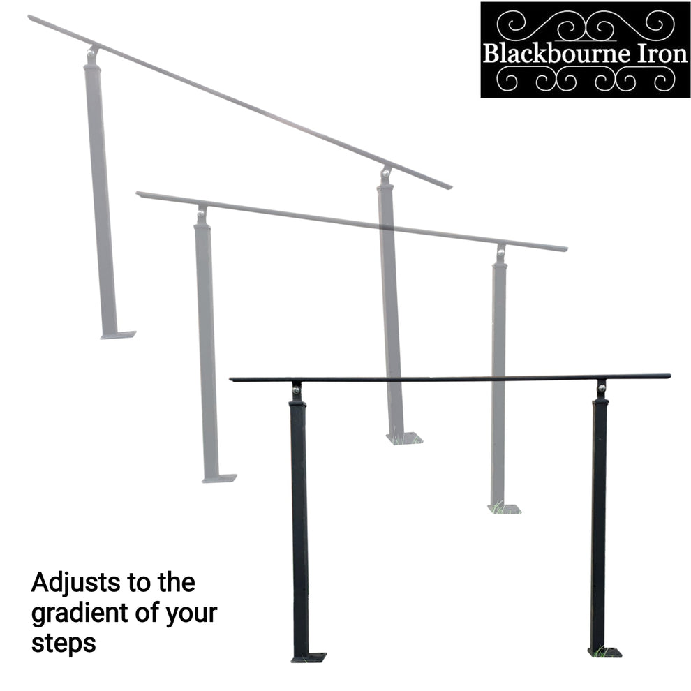 Wrought Iron Atara Handrail on Two Bolt Down Posts - 1m - 2.4m ...