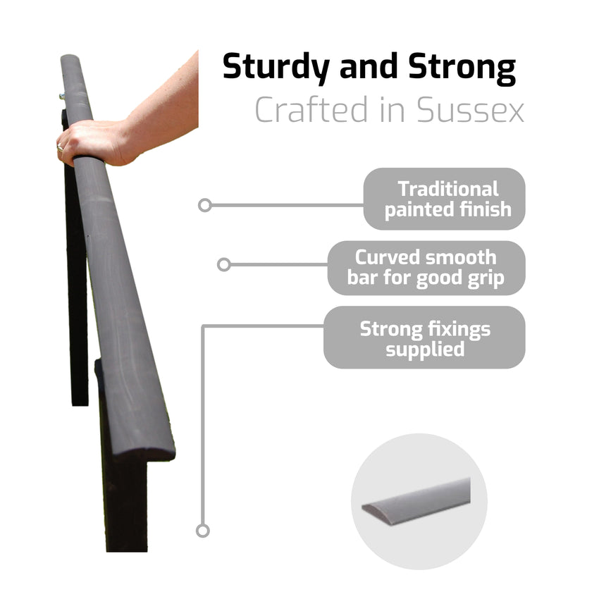 Wrought Iron Atara Handrail on Two Side Bolt Posts - 1m - 2.4m ...